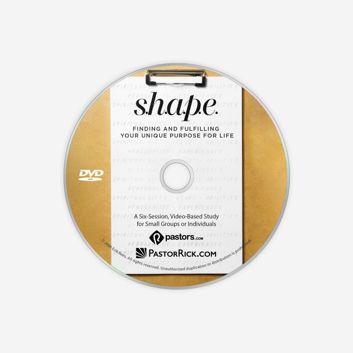 SHAPE Small Group DVD – Pastor Rick Store